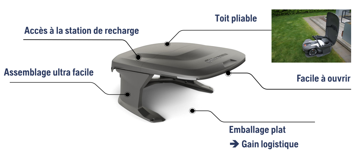 Abri Robot Tondeuse Husqvarna Automower® - (Taille S / M / L) - Mab.fr ...